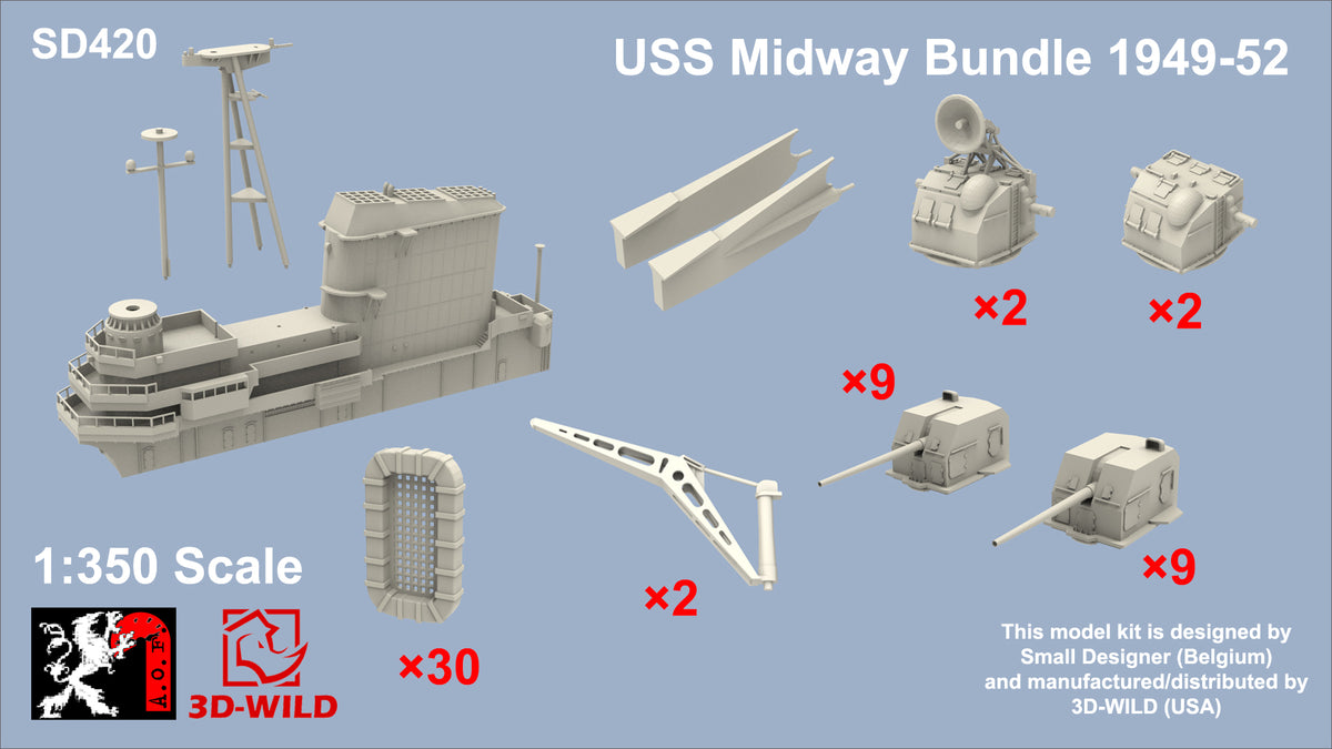[New Product Release] 1:350 Scale USS Midway CV-41 1946-55 Conversion ...