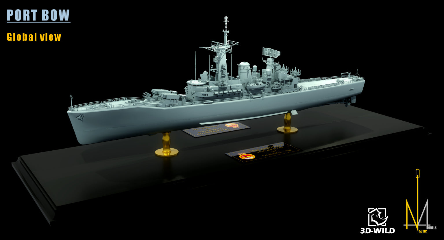 HMS Argonaut Leander-class Frigate 1:350 and 1:200 Scale – 3D-WILD