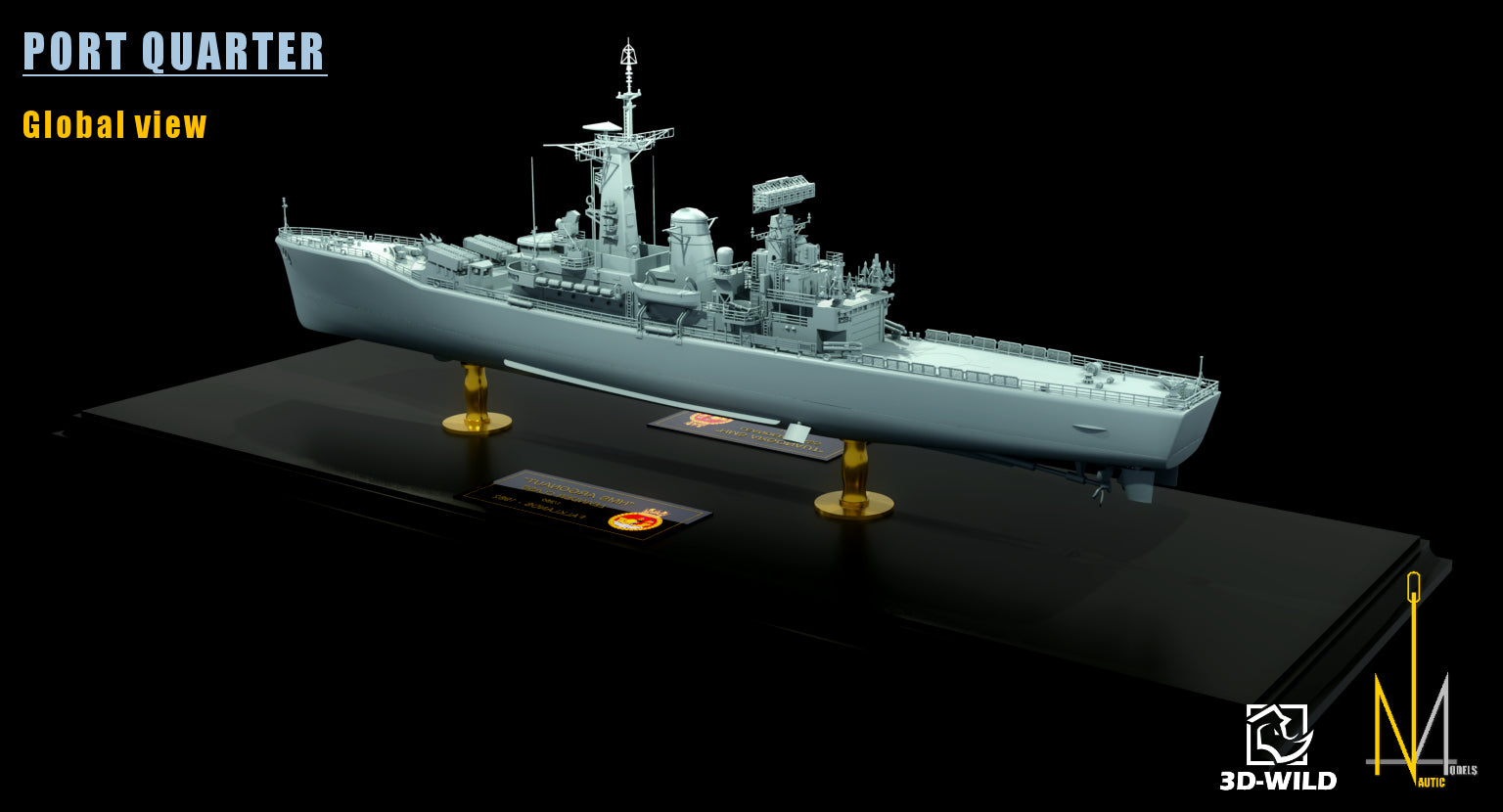 HMS Argonaut Leander-class Frigate 1:350 and 1:200 Scale – 3D-WILD