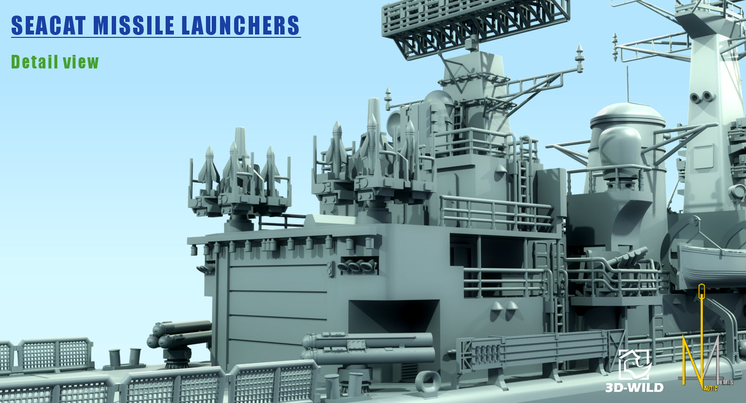 HMS Argonaut Leander-class Frigate 1:350 and 1:200 Scale – 3D-WILD