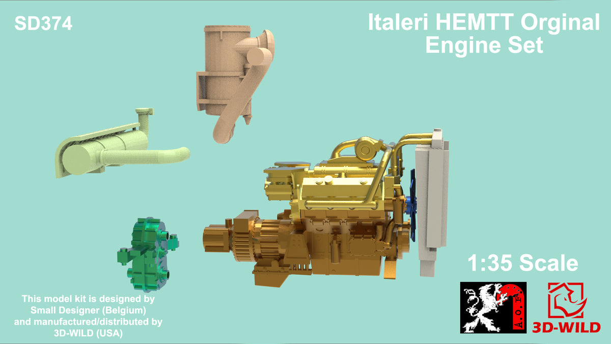 Italeri HEMTT Original Engine Set – 3D-WILD