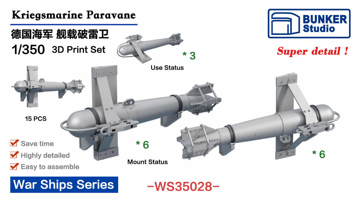 WS35028 1/350 DKM Paravane Set – 3D-WILD